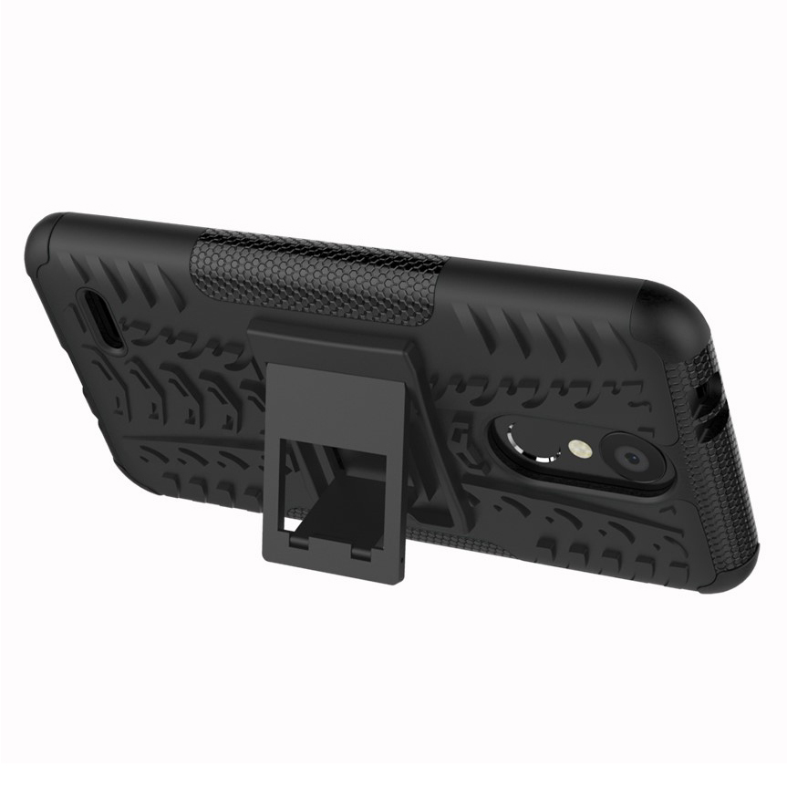 Dual Layer Rugged Tough Case for LG K9 (Black)